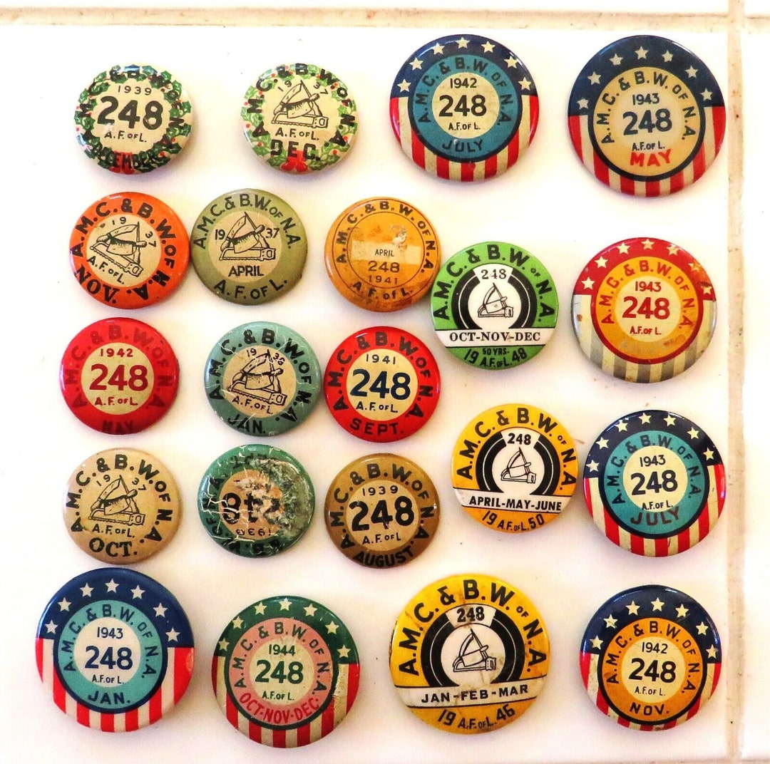 21) 1930/40s Union Pinback Buttons / Fast Safe Shipping - Etsy