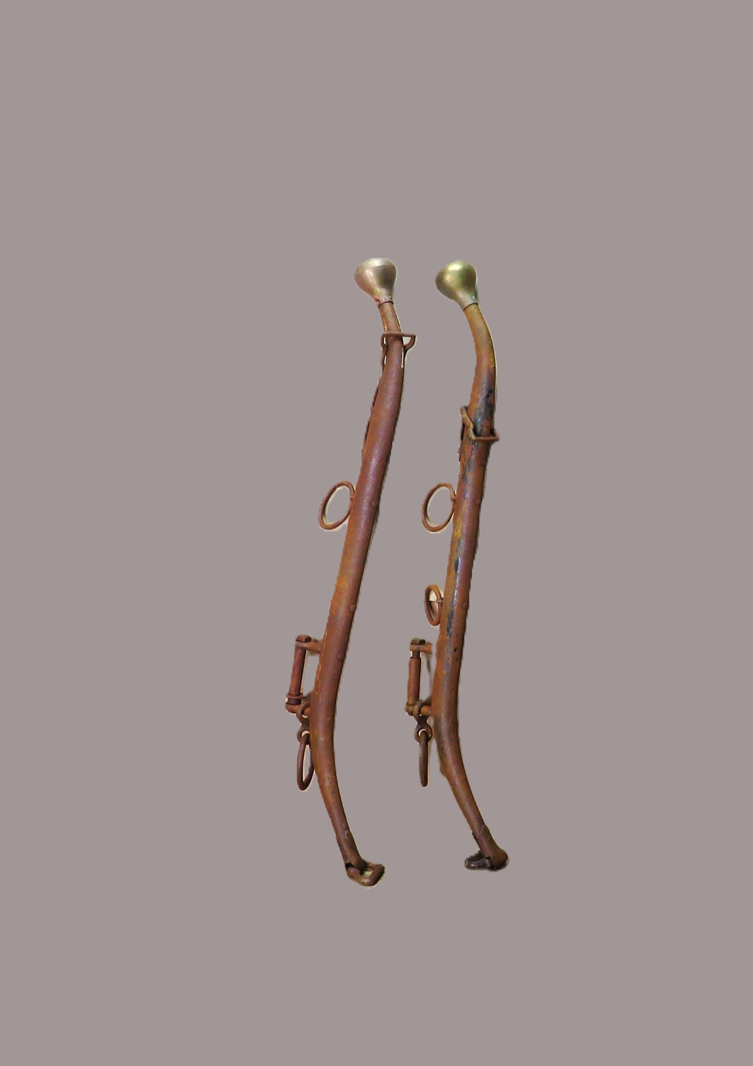 Set Metal Horse Hames With Brass Ends / Fast Safe Free Shipping - Etsy