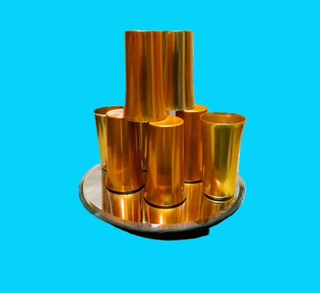 VINTAGE Bascal Aluminum Tumbler Cups Mid Century / Fast Safe Free ...