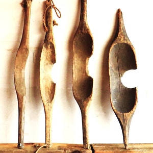 Primitive Water Bucket Carrier / Hand Carved Wood Neck Shoulder Yoke ...