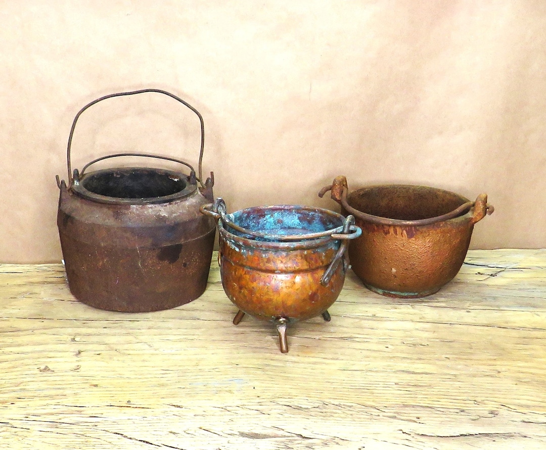 All 3 Old Cauldrons / Farm House Planters / Fast Safe Free Shipping - Etsy
