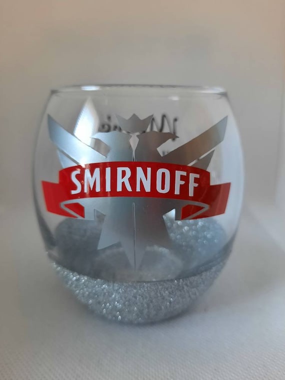 Sparkly Personalised Smirnoff Vodka Inspired Glitter Glass - Etsy