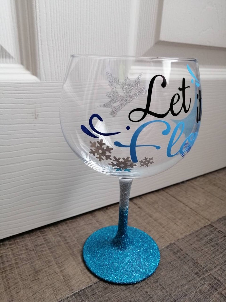 Disney inspiró Frozen Queen Elsa Glitter Gin Glass - Etsy España