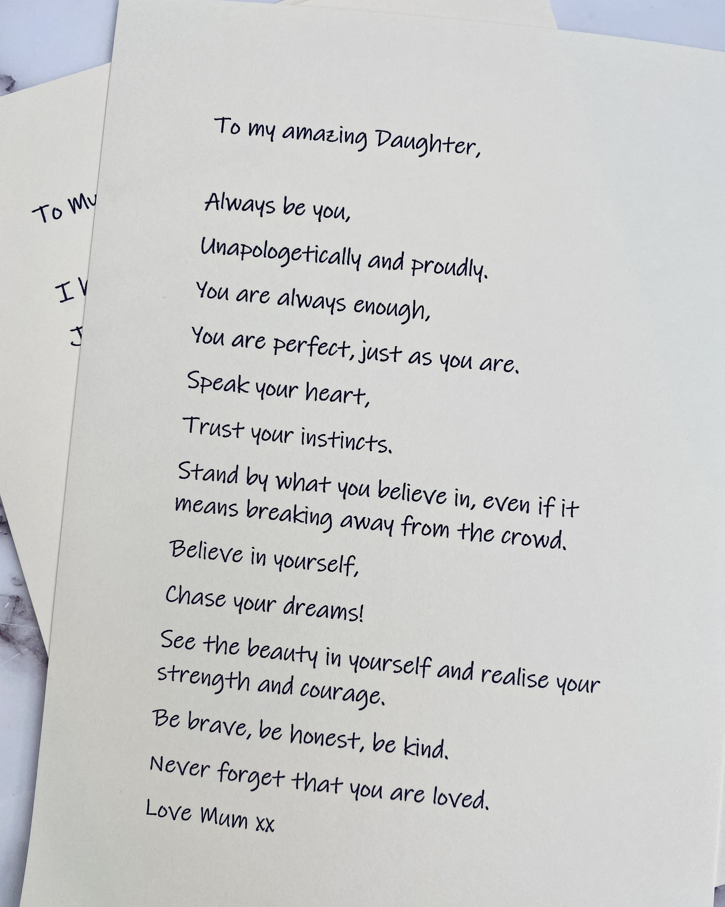 Unique Gift Letters for Daughter Personalised Poems to - Etsy