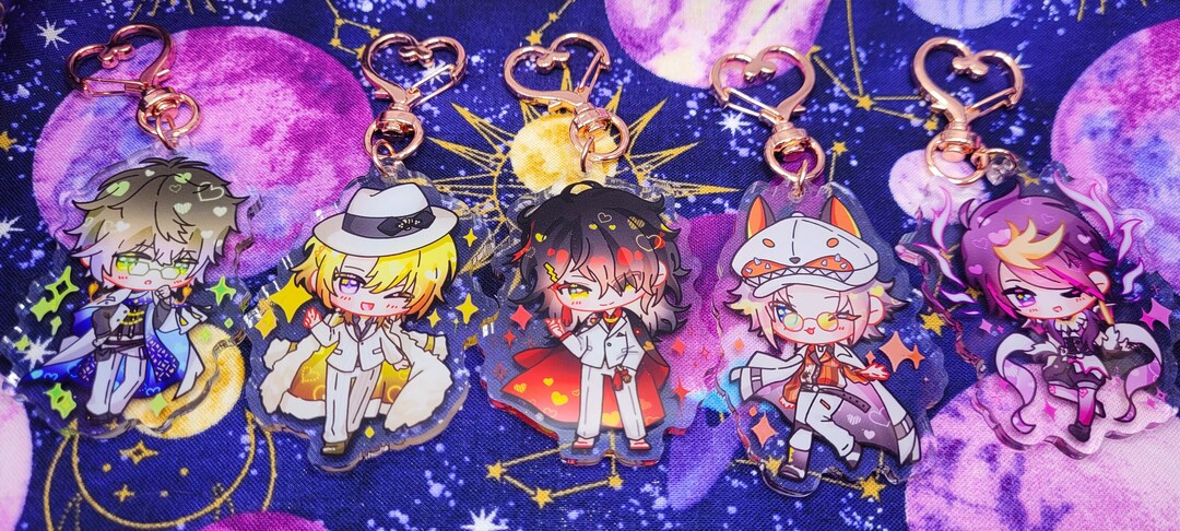 Vtuber Nijisanji Luxiem Clear Acrylic Charms Keychains - Etsy