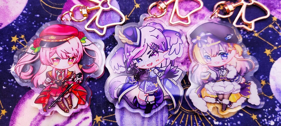 Vtuber Nijisanji OBSYDIA Clear Acrylic Charms Keychains - Etsy