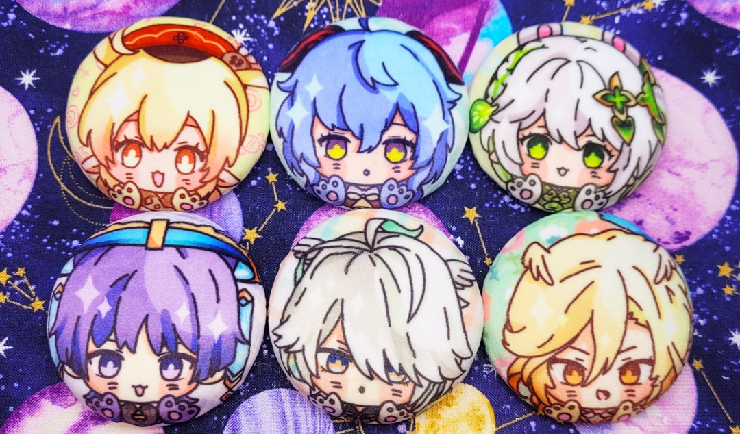 Genshin Impact Squishy Plush Buttons Vol.2 - Etsy