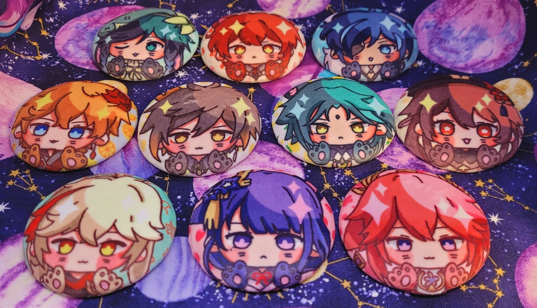Genshin Impact Squishy Plush Buttons Vol.1 - Etsy