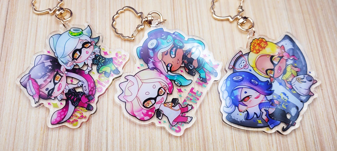 SPLATOON 1,2,3 Clear Acrylic Keychains - Etsy