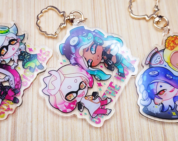 SPLATOON 1,2,3 Clear Acrylic Keychains - Etsy