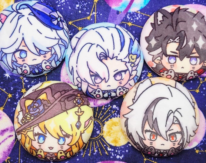 Genshin Impact Squishy Plush Buttons Vol.3 - Etsy