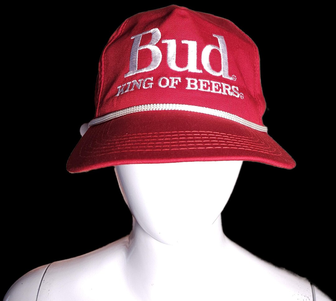 MINT Vintage 80s Bud Budweiser King of Beers Cap Snapback Innovative ...