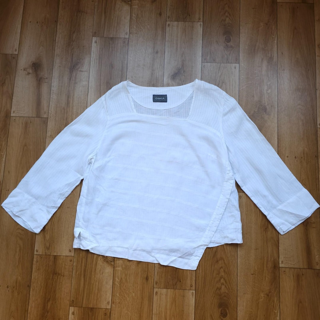 OSKA Linen Top Asymmetric Avant Garde Lagenlook Womens Size 3/L - Etsy
