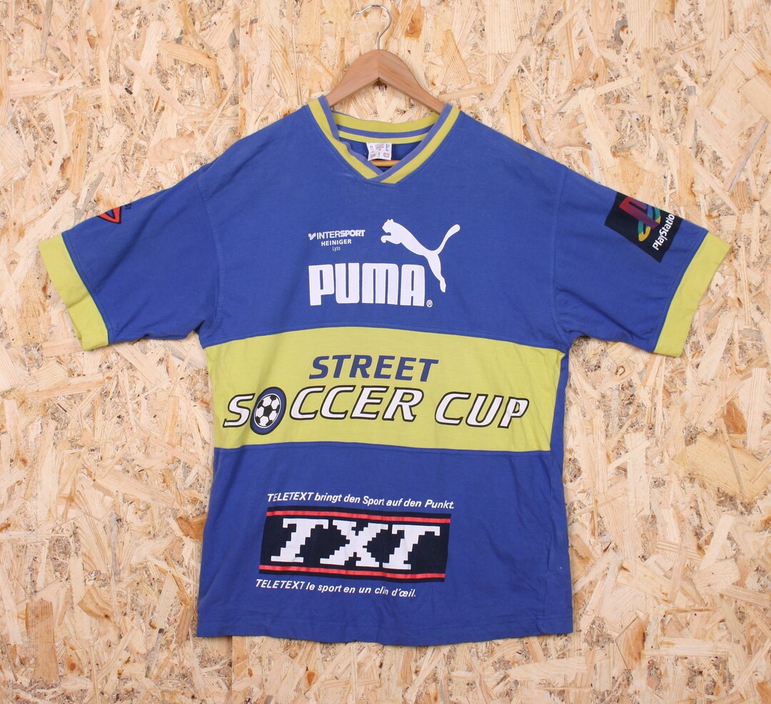 Vintage Puma Street Soccer Cup T-shirt TXT Playstation Mens Size M - Etsy