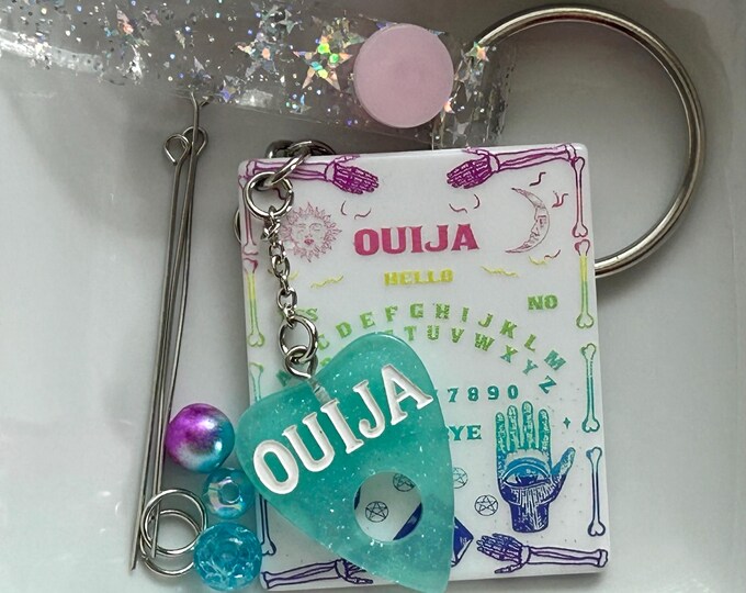 DIY Miniature Ouija Board Kit, White Ouija Craft Kit, Halloween DIY ...