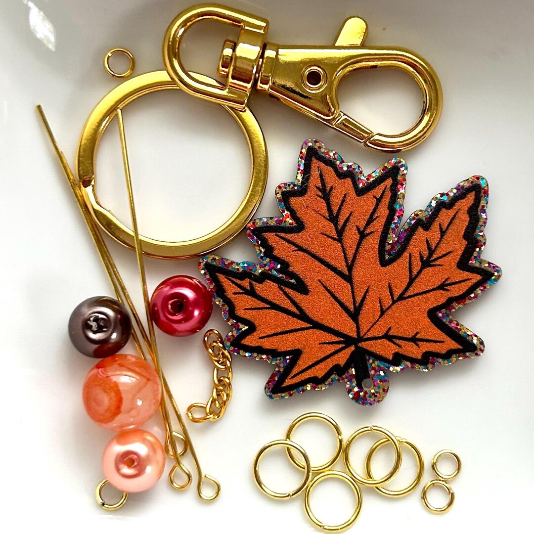 DIY Autumn Leaf Charm Kit, Fall Leaf Craft Kit, Handmade Autumn Pendant ...