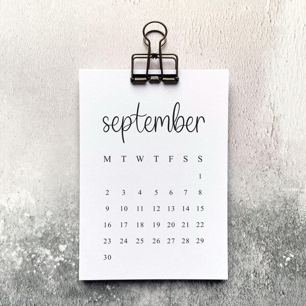 Mini Calendar - Etsy