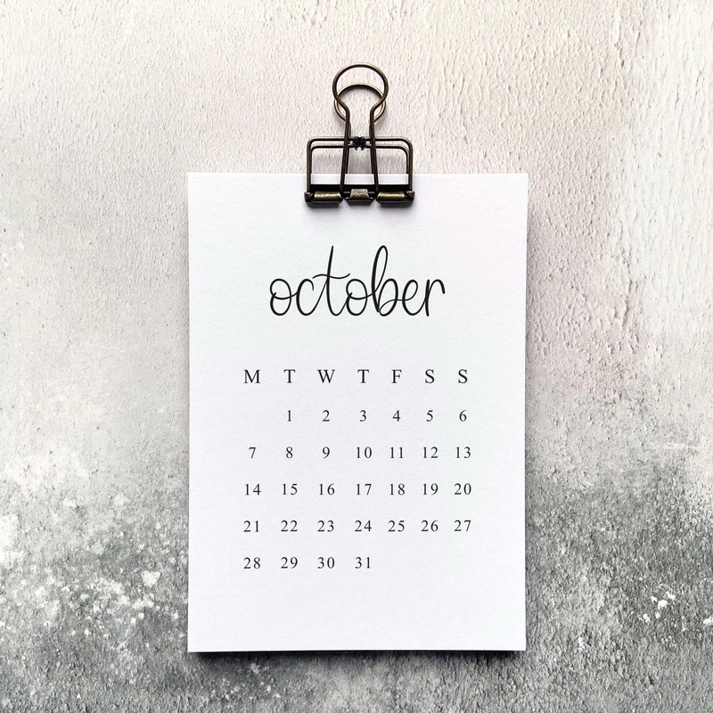 Mini Calendar - Etsy