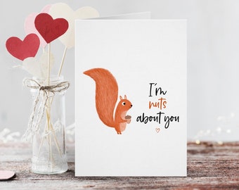I'm Nuts About You Card - Etsy UK