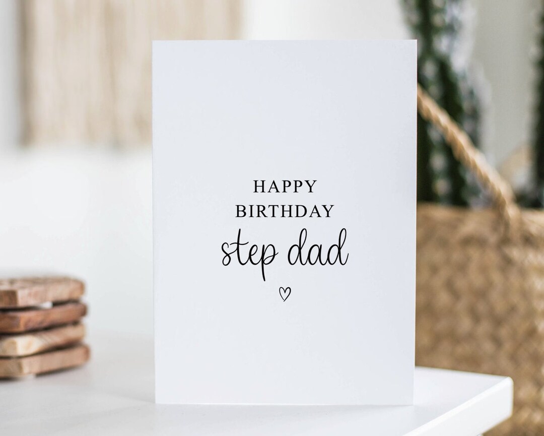 Step Dad Birthday Card, Gift for Step Dad, Bonus Dad Card, Step Father ...