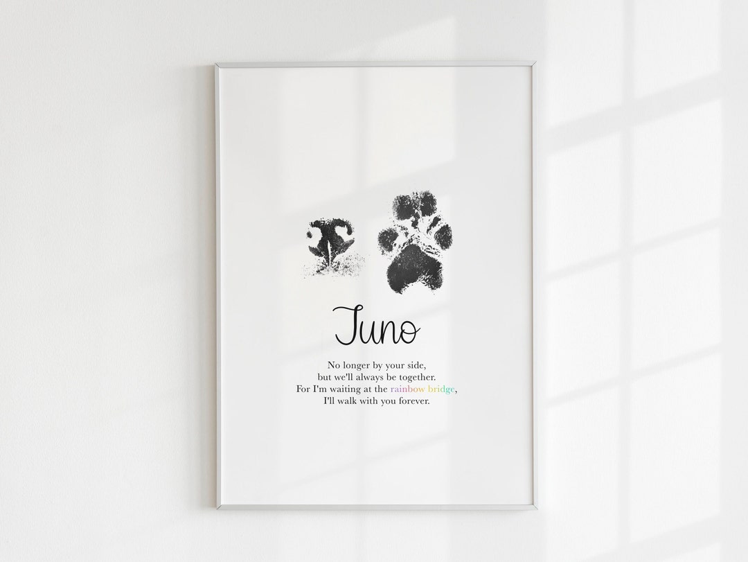 Personalised Pet Print, Nose and Paw Print, Cat or Dog, Paw Print, Pet ...