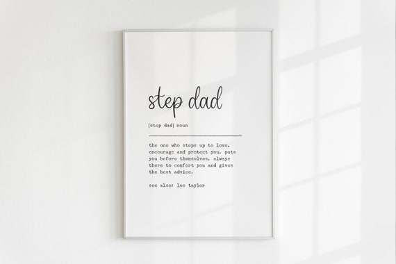 Personalised Step Dad Definition Print Bonus Dad Gift Step | Etsy