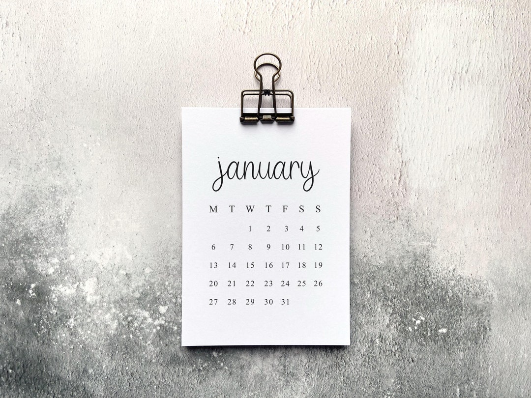 Minimalist Wall Calendar, 2025 Calendar, Any Month, Mini Calendar, With ...
