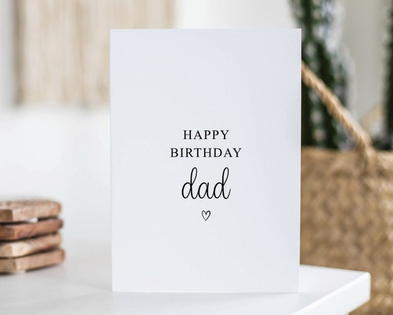 Happy Birthday Dad Card Card for Dad Gift for Him Best Dad February Birthday for Father Parents Papa From Daughter Simple Card Etsy UK