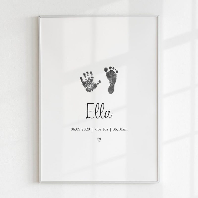 Baby Handprint Art - Etsy