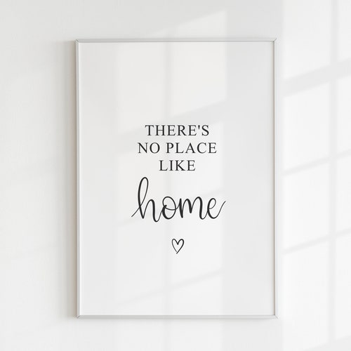 There's No Place Like Home PRINTABLE Wall Art Home - Etsy