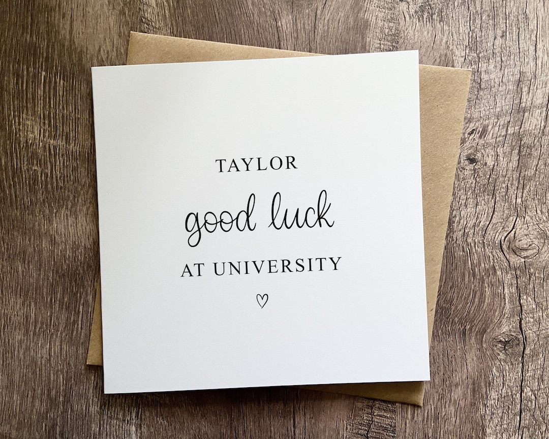 Good Luck at University, Personalised Card, University Gift, Passed ...