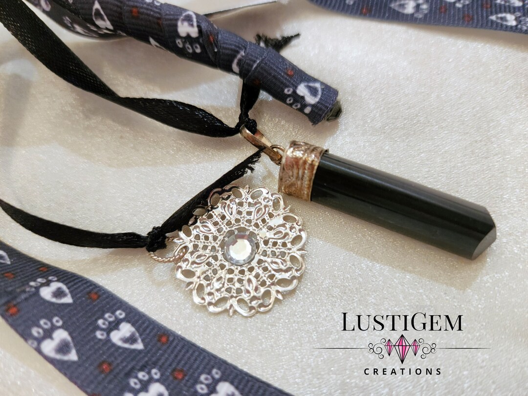 CURLY WILLOW & Black Tourmaline Magic Wand Talking Stick Prayer Stick ...