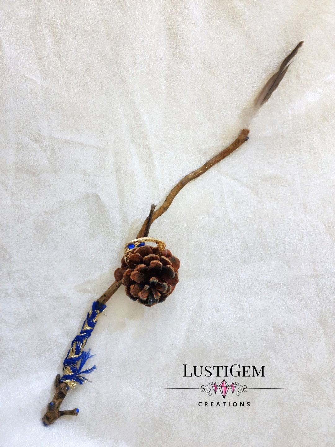 Pine Cone Magic Wand; Talking Stick; Prayer Stick; Appalachian Woods ...