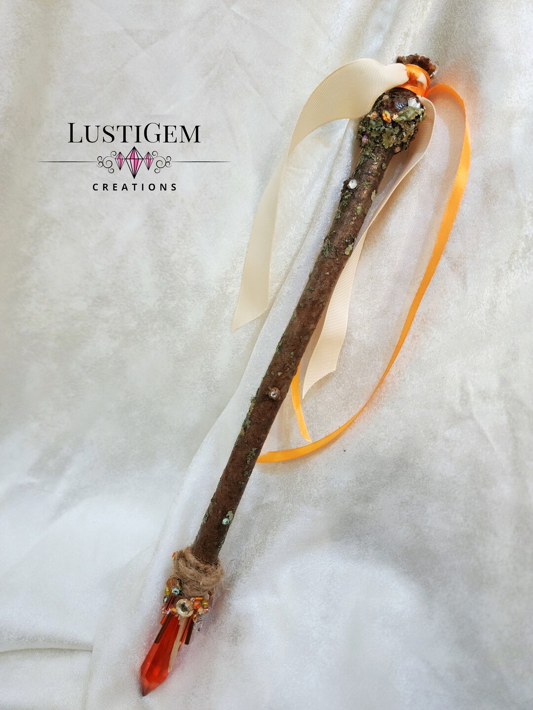 Oramge Magic Wand; Talking Stick; Prayer Stick; Appalachian Woods ...