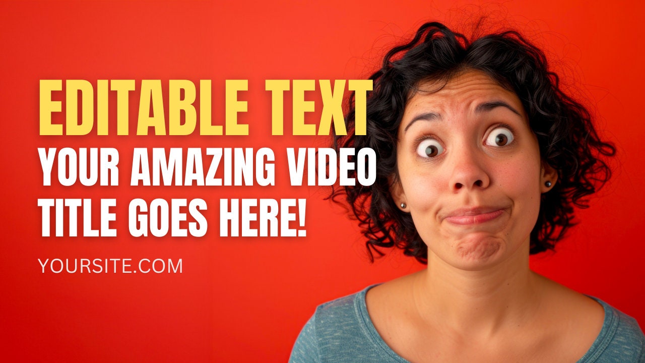 1000 Youtube Thumbnail Faces With Editable Templates | Includes Canva ...