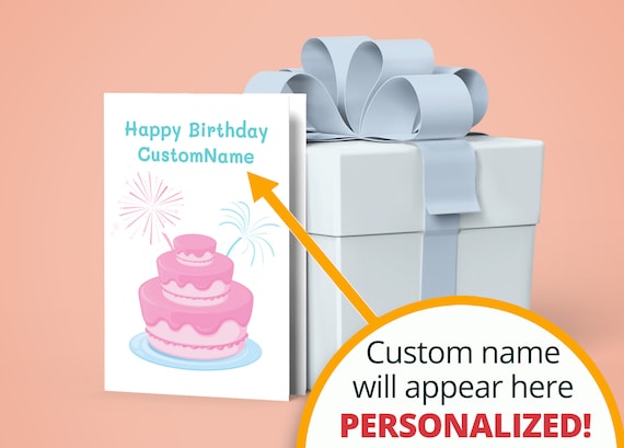 Personalized Printable Birthday Card Customized With Your | Etsy