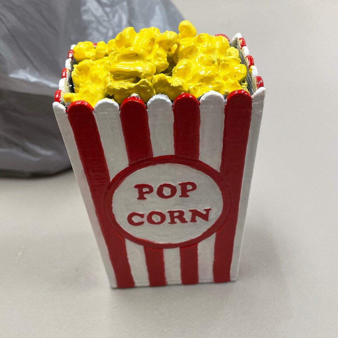 3D Printed Painted Popcorn Model - Etsy