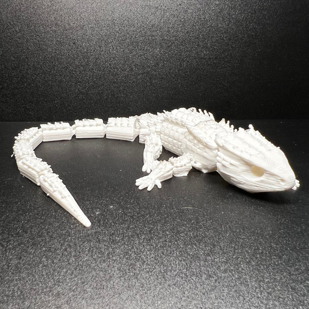 3D Printed Unpainted Flexi Red Eyed Skink - Etsy