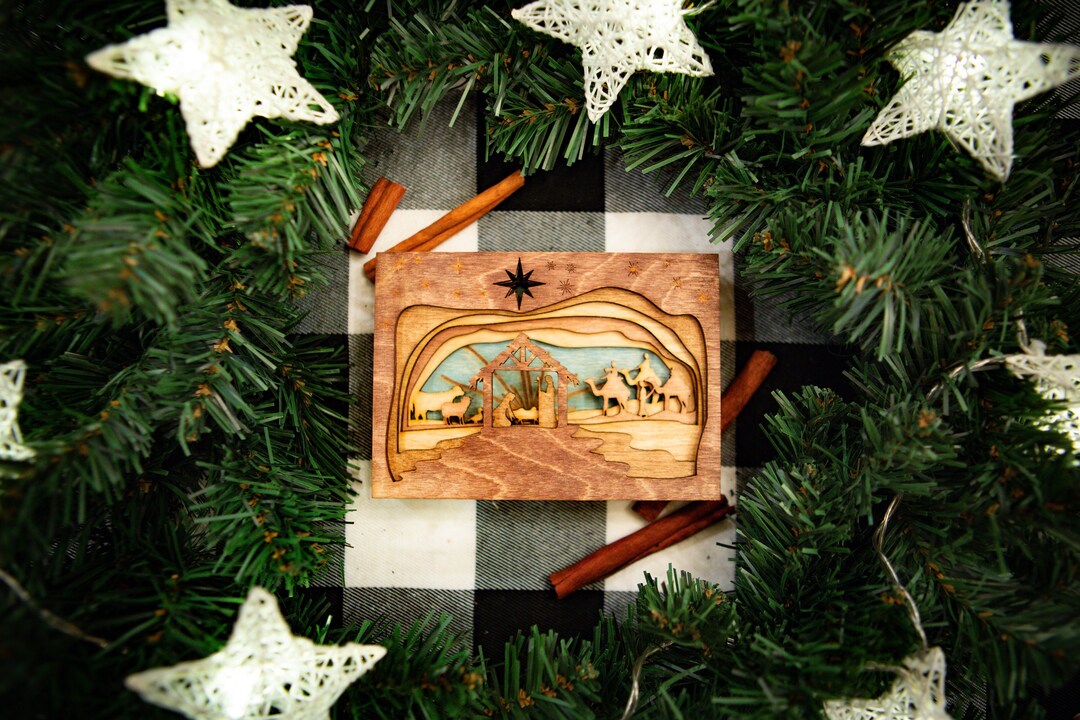 Rustic Christmas Nativity Scene Table Decor, Christmas Decor Indoor ...