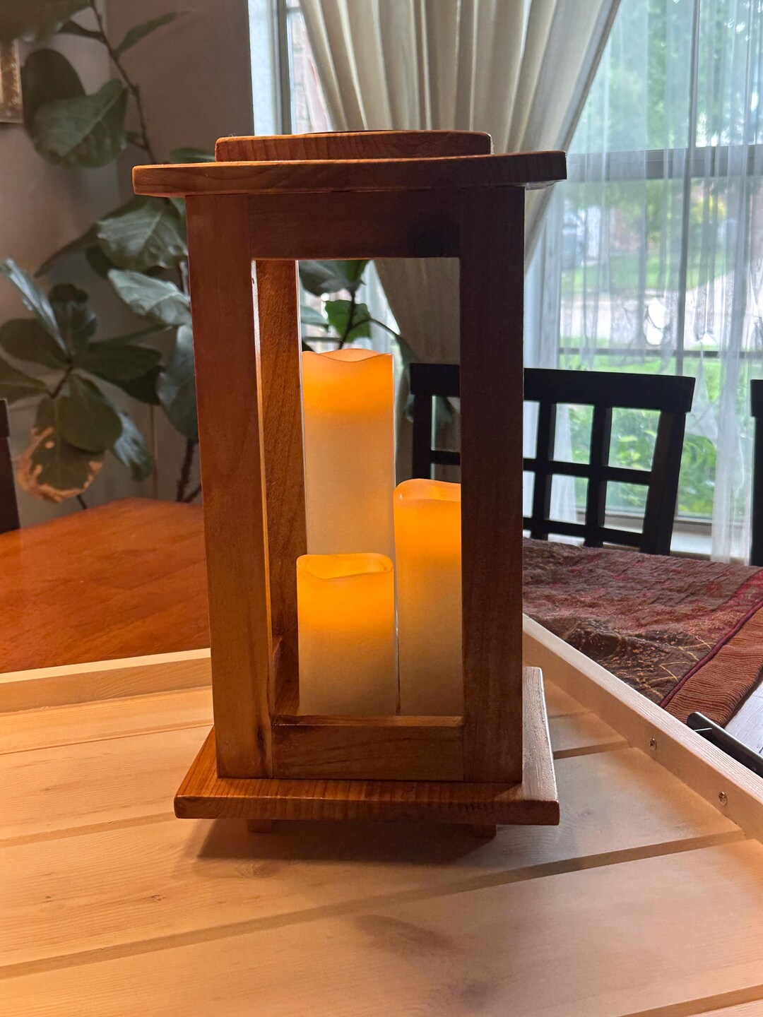 Handmade Cedar Solar Lantern – Rustic Porch & Patio Decor – Indoor ...