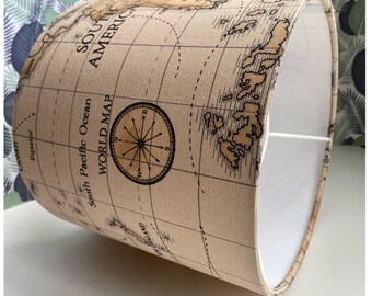 World Map Lamp Shade - Etsy UK