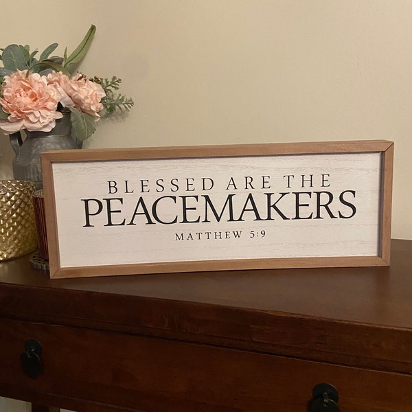 Blessed Are the Peacemakers Sign - Etsy