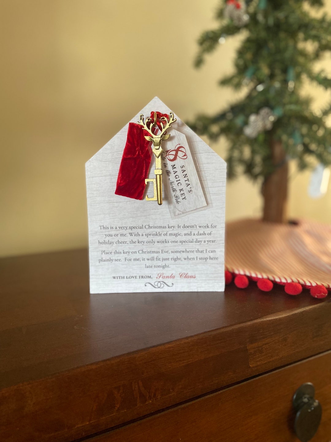 Santa’s Magic Key - House or Tree Stand/display - Etsy