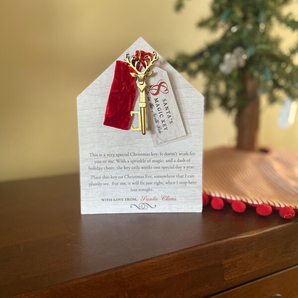 Wooden Santa Key - Etsy