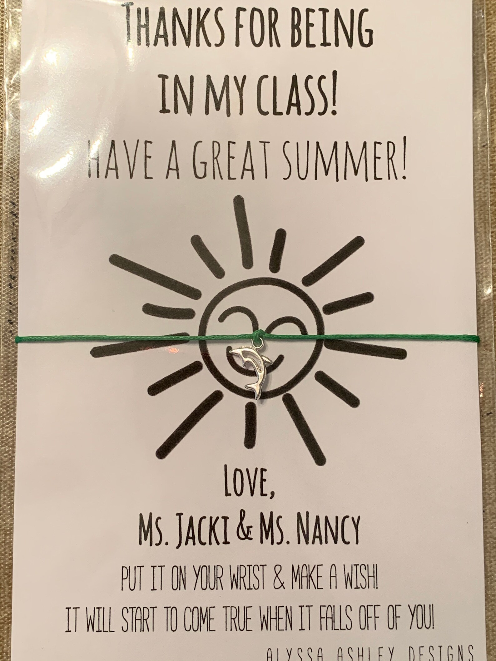 End of the Year Student Teacher Gift Thank You Wish Bracelet - Etsy