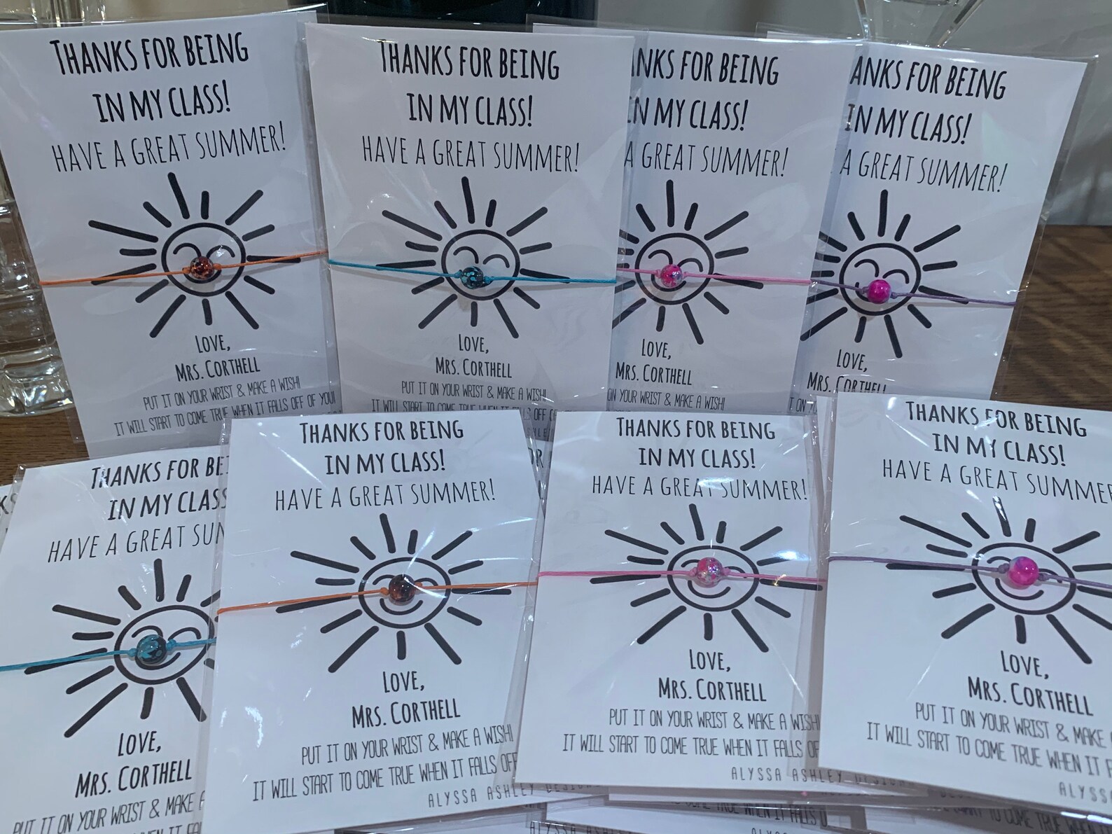 End of the Year Student Teacher Gift Thank You Wish Bracelet - Etsy