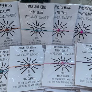 End of the Year Student Teacher Gift Thank You Wish Bracelet - Etsy