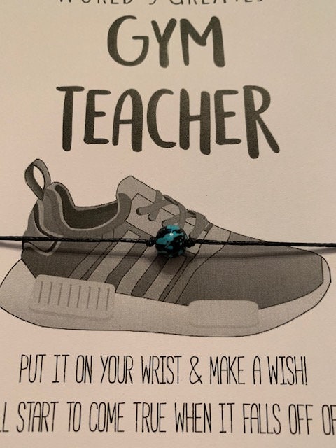 Gym Teacher Thank You Wish Bracelet - Etsy