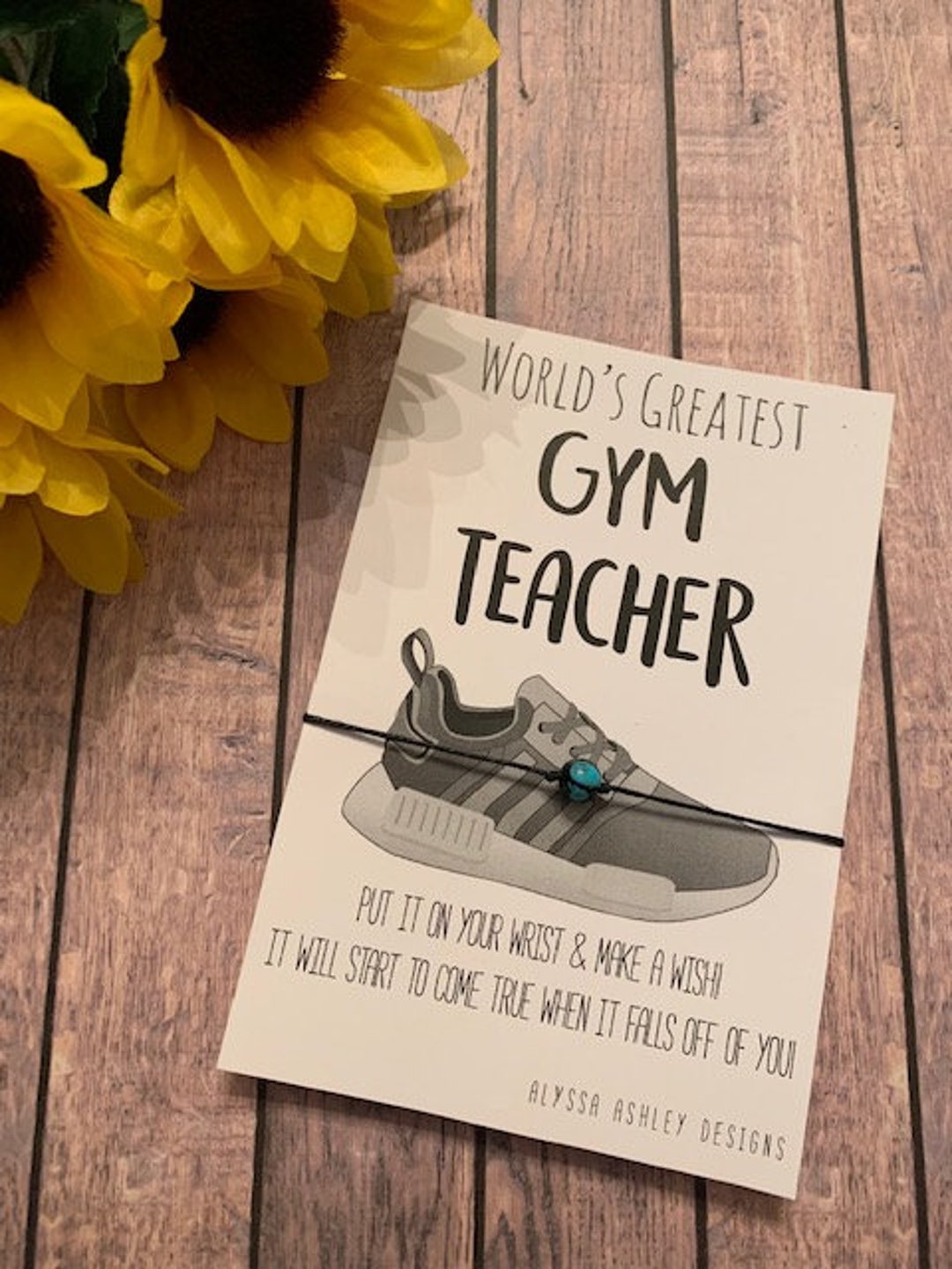 Gym Teacher Thank You Wish Bracelet - Etsy