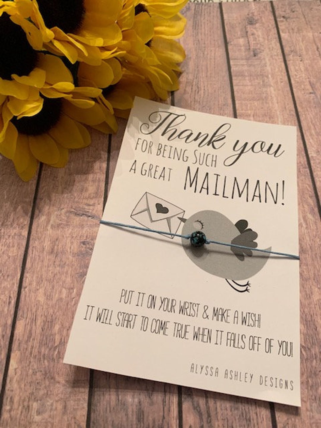 Mail Man USPS Postal Thank You Wish Bracelet - Etsy